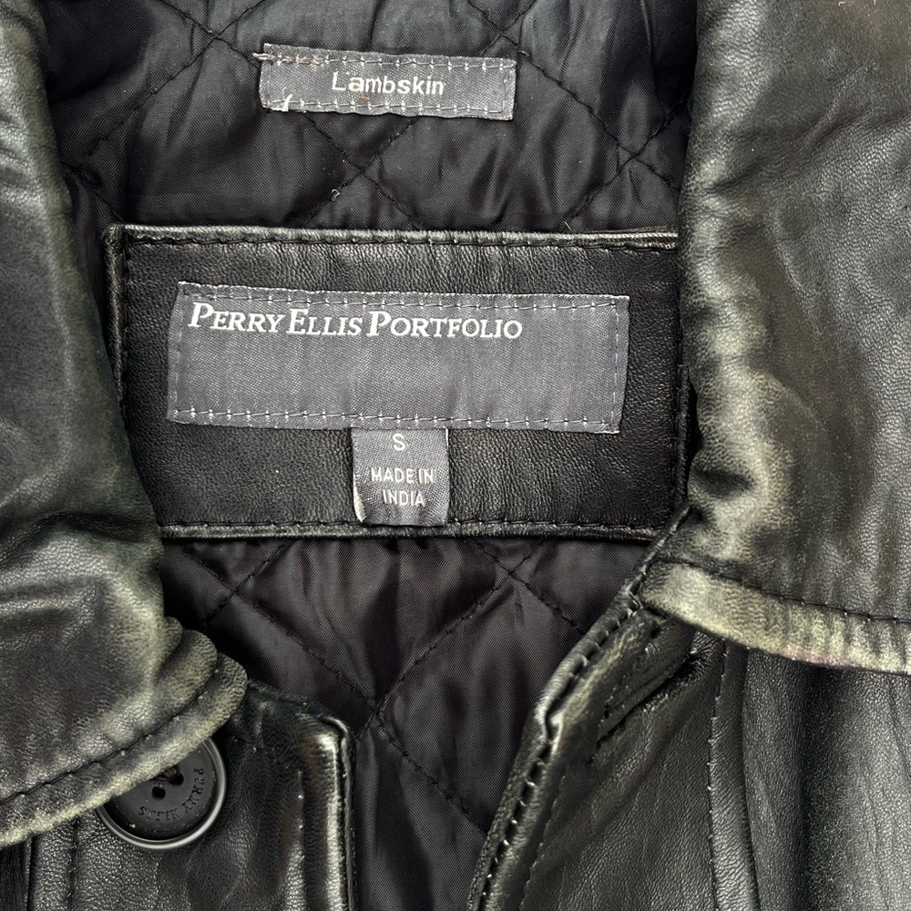 Perry Ellis Lambskin Leather Jacket Vintage - Gem